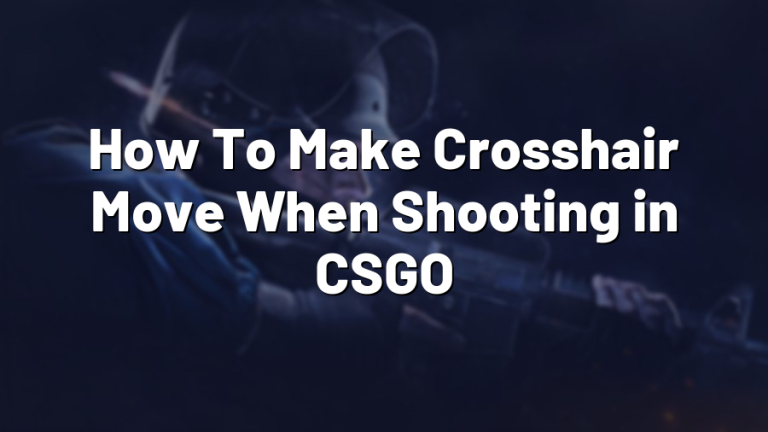 How To Make Crosshair Move When Shooting in CSGO | Pro Config