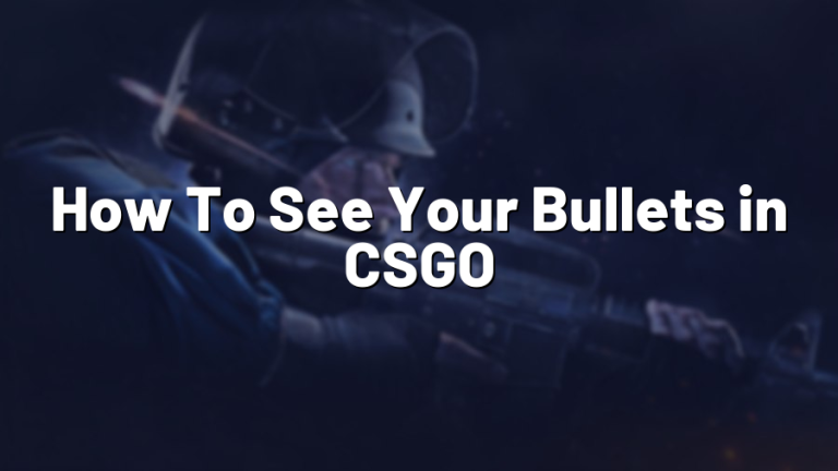 How To See Your Bullets in CSGO | Pro Config